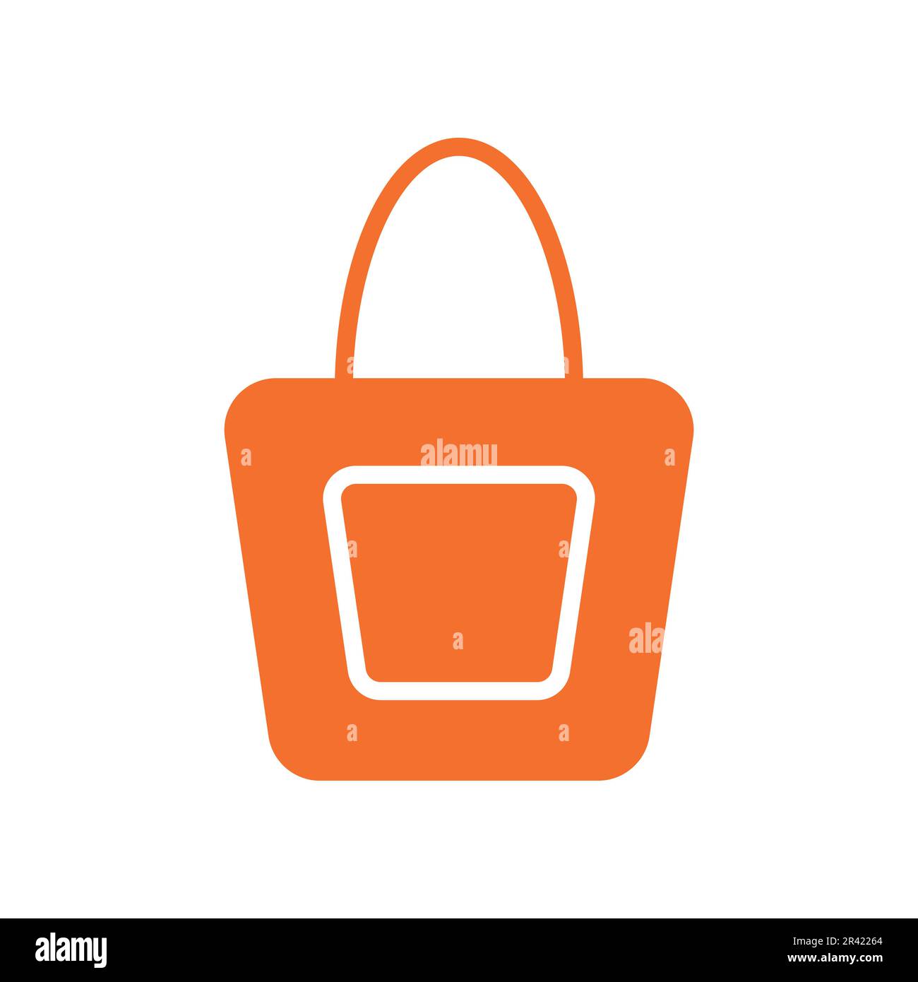 Flat Shopping Bag Icon Symbol Vector Illustration Stock Vector Image ...