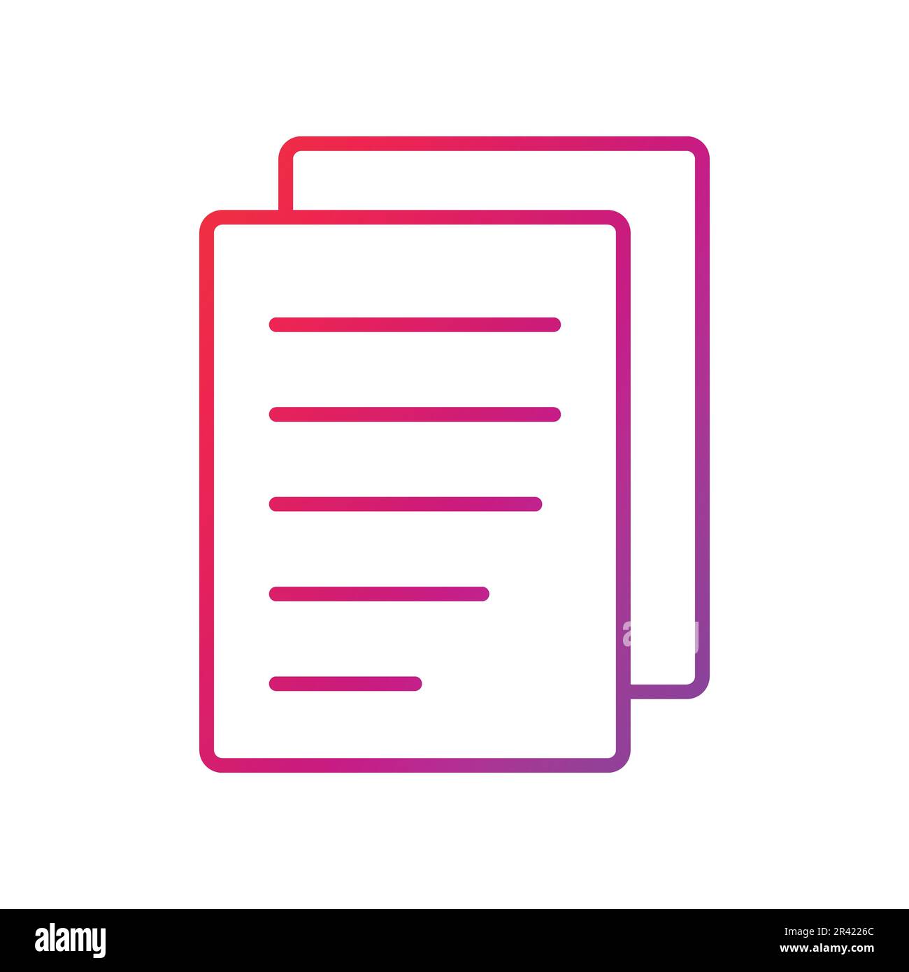Sheet Gradient Icon Vector Illustration Stock Vector Image & Art - Alamy
