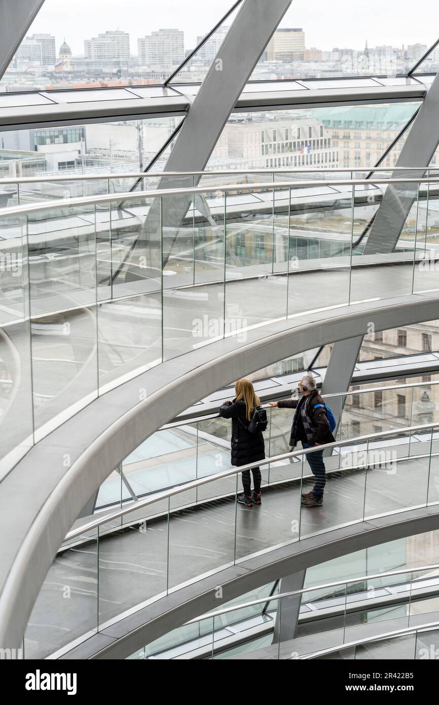 reichstag dome, designed by architect Norman Foster, Berlin, Federal ...
