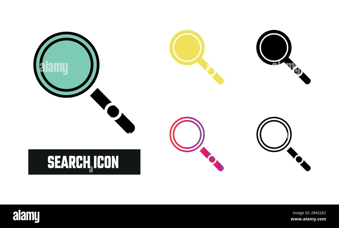 Search Icon Set Vector Illustration Stock Vector Image & Art - Alamy