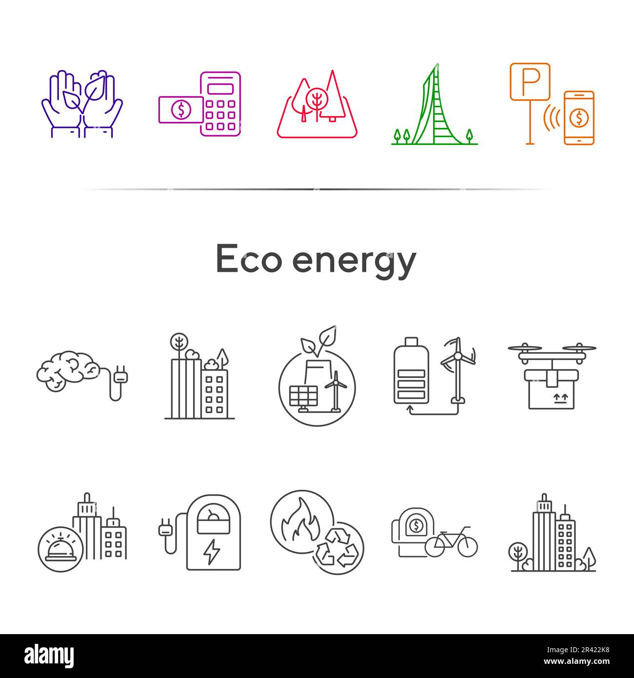 Eco energy icons Stock Vector Image & Art - Alamy