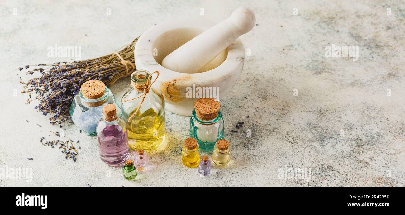Essential aroma oil Stock Photo - Alamy