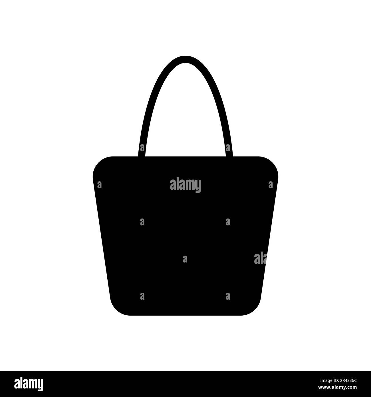 Shopping Bag Fill Icon Symbol Vector. Black Glyph Shopping Bag Icon ...