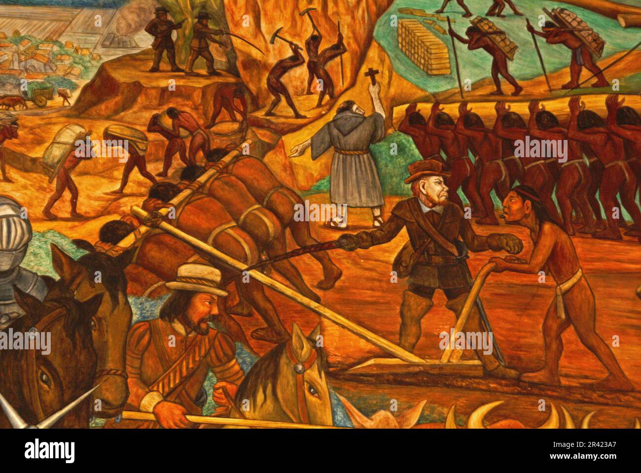Murales de Diego Rivera. Palacio Nacional.Centro historico. Mexico D.F ...