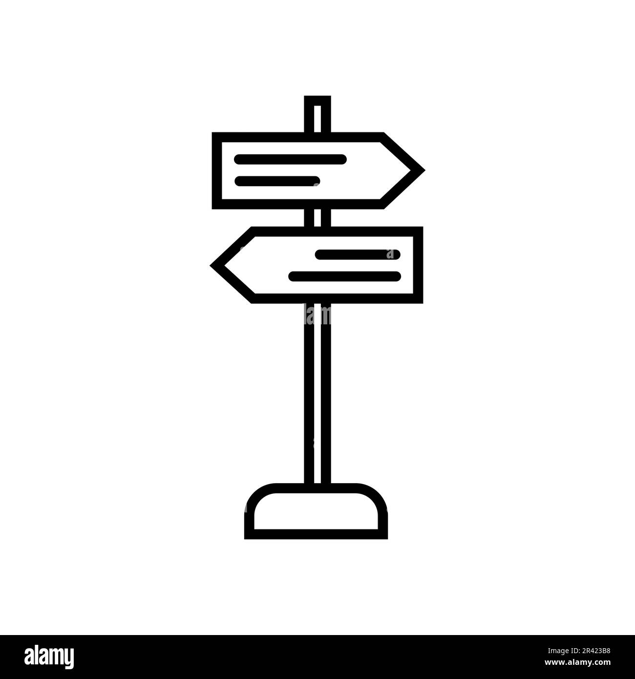 Signboard Lineal Icon Symbol Vector. Black Outline Signboard Icon Stock ...