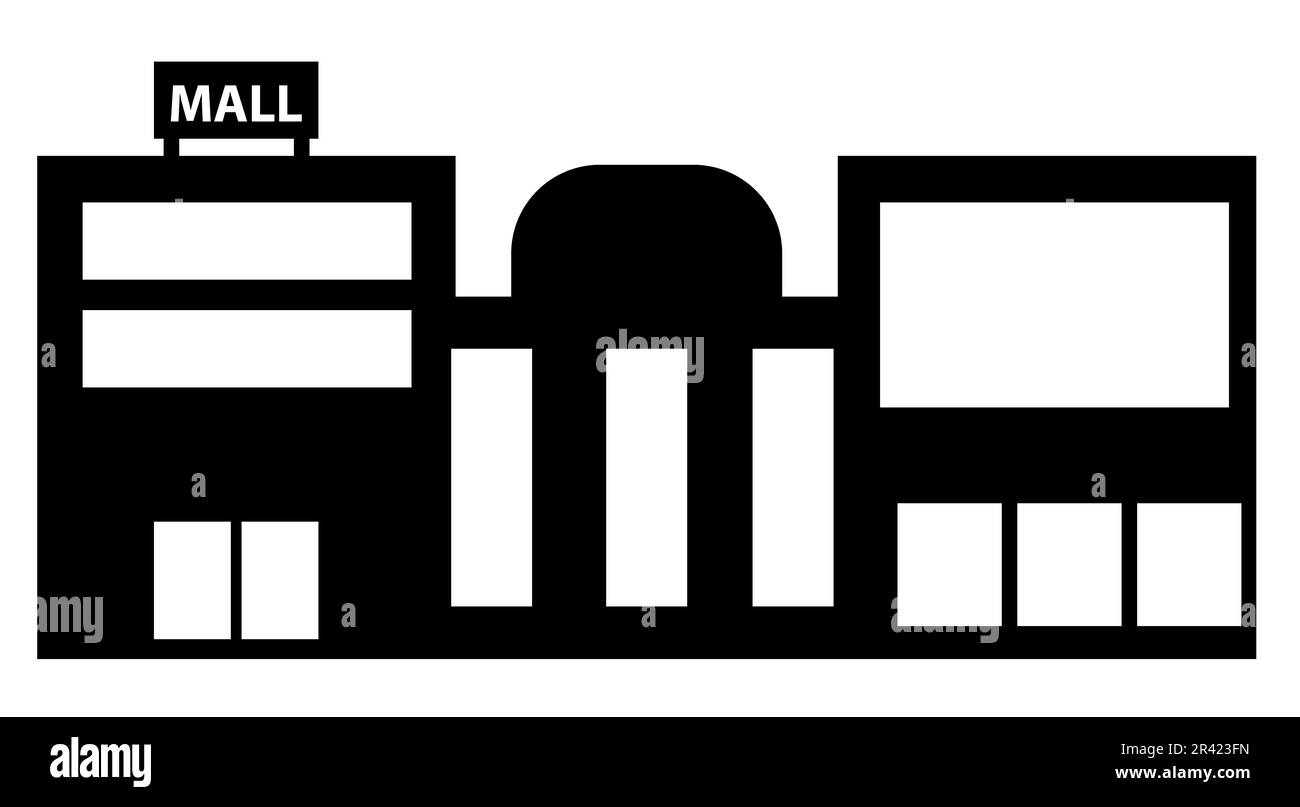Mall store icon. Mall centre sign. Shopping mall symbol. flat style ...