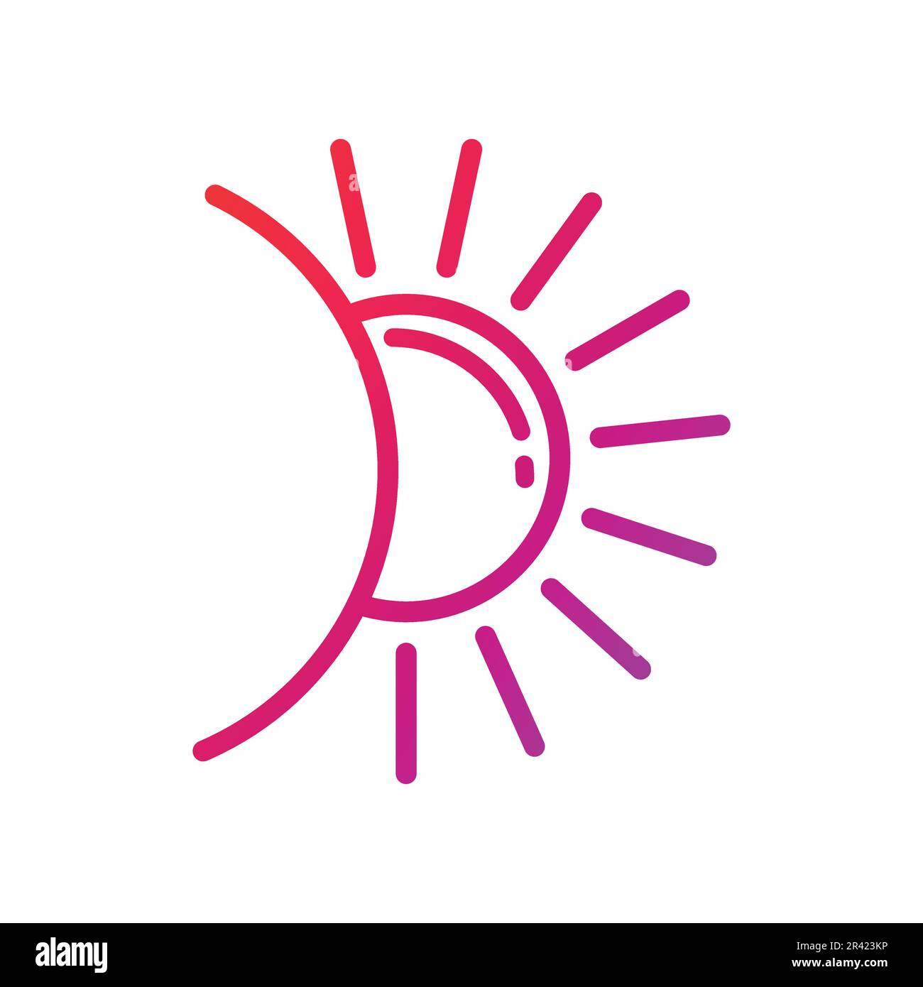 Sun Gradient Icon Vector Illustration Stock Vector Image & Art - Alamy