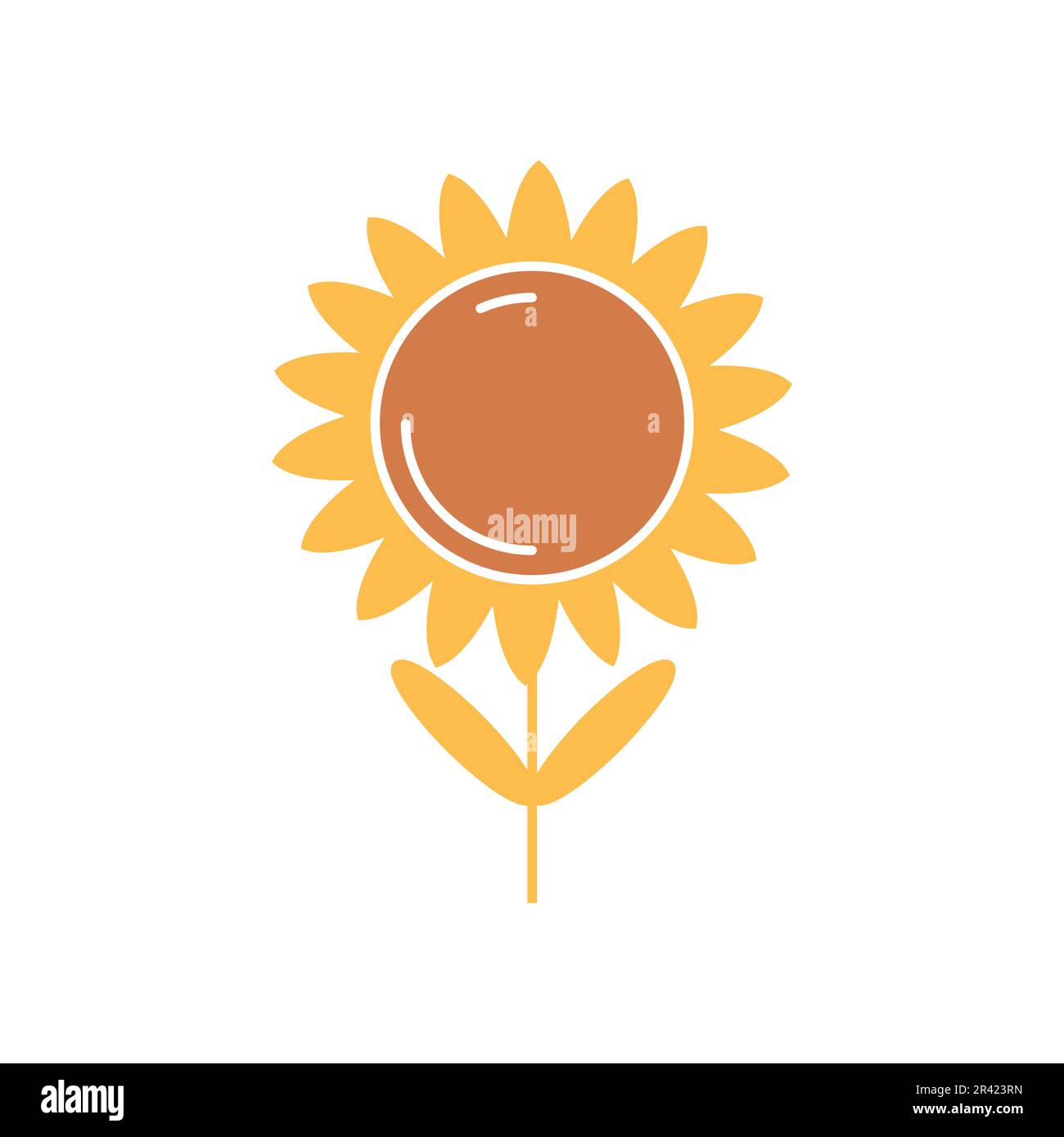 Flat Sunflower Icon Symbol Vector Illustration Stock Vector Image & Art ...