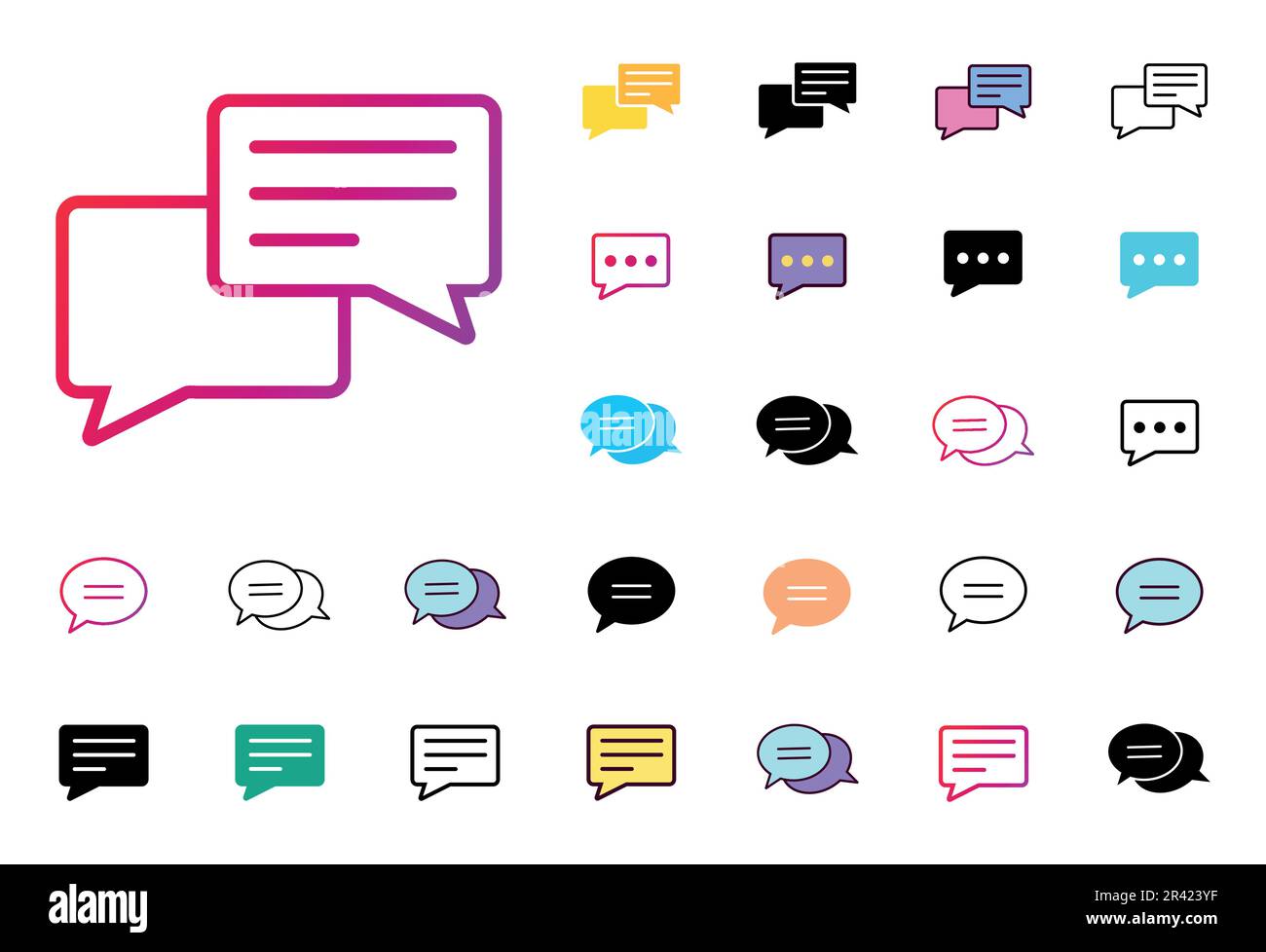 Talk Icon Set Vector Illustration Stock Vector Image & Art - Alamy