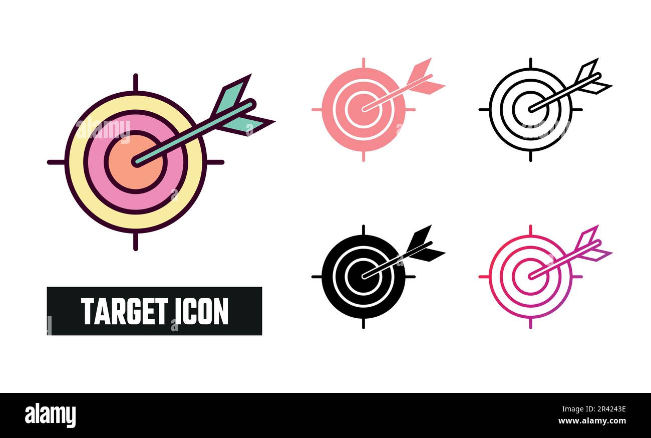 Target Icon Set Vector Illustration Stock Vector Image & Art - Alamy