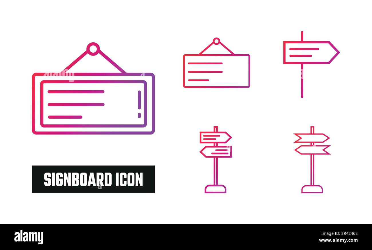 Signboard Gradient Icon Vector Illustration Stock Vector Image & Art - Alamy