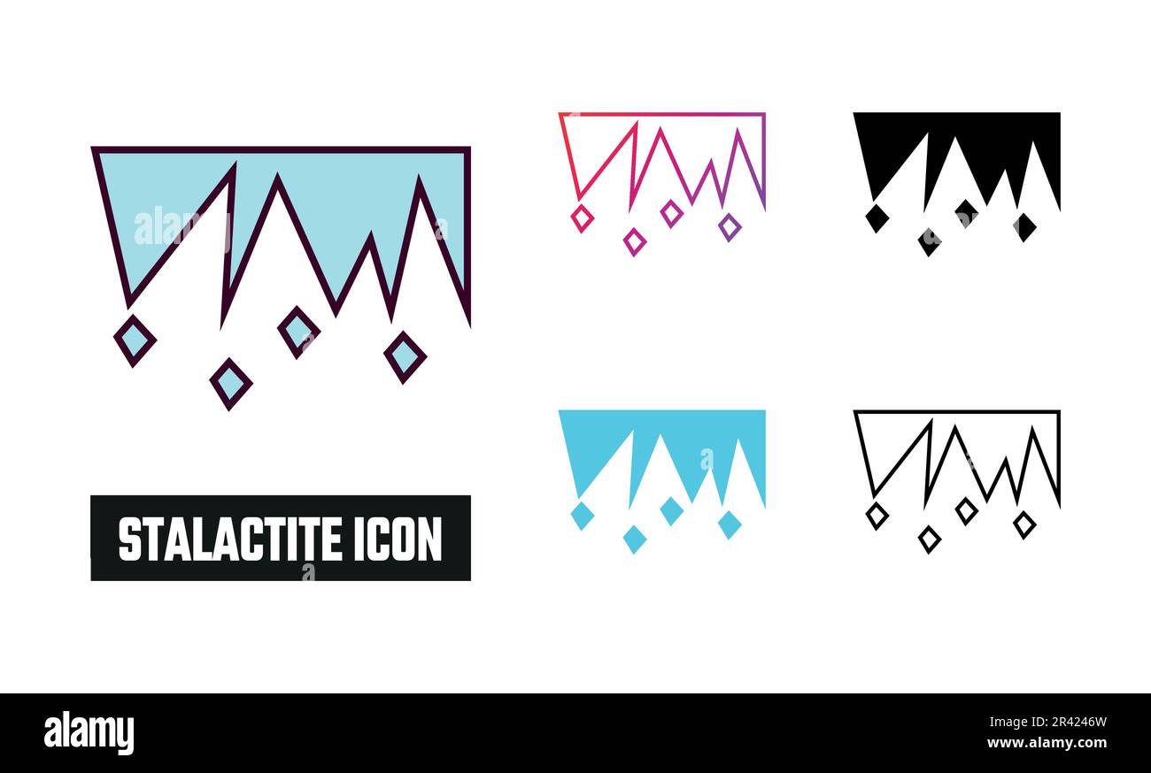 Stalactite Icon Set Vector Illustration Stock Vector Image & Art - Alamy