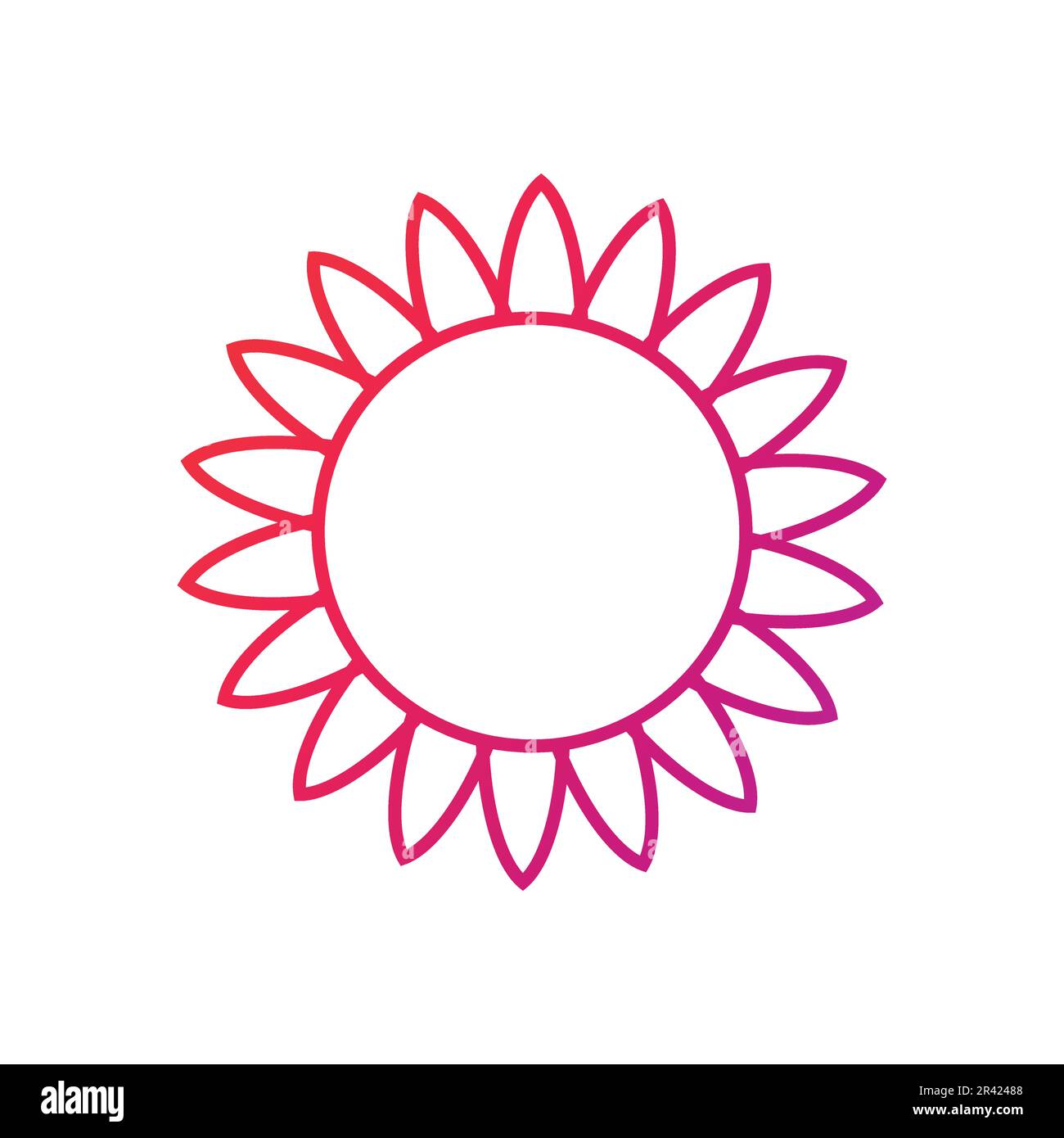 Sunflower Gradient Icon Vector Illustration Stock Vector Image & Art - Alamy
