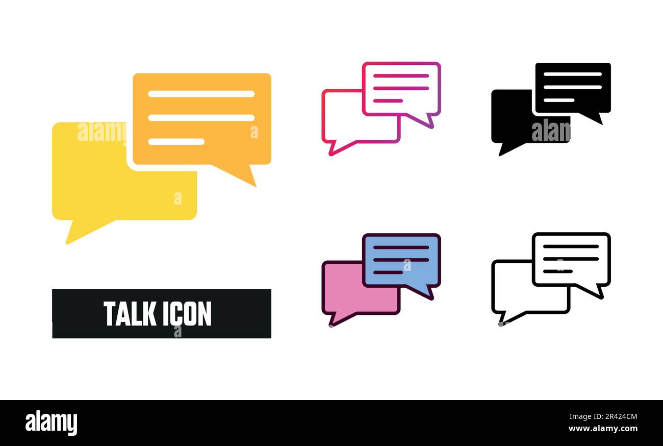 Talk Icon Set Vector Illustration Stock Vector Image & Art - Alamy