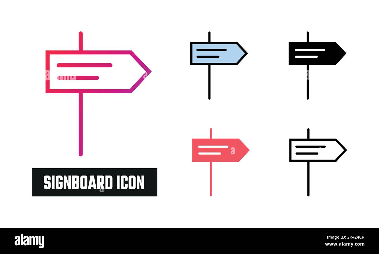 Signboard icon Stock Vector Images - Alamy