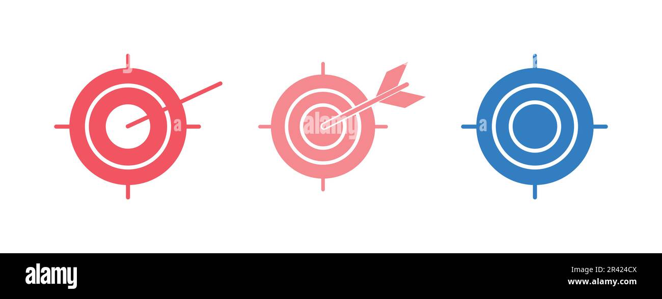 Flat Target Icon Symbol Vector Illustration Stock Vector Image & Art ...