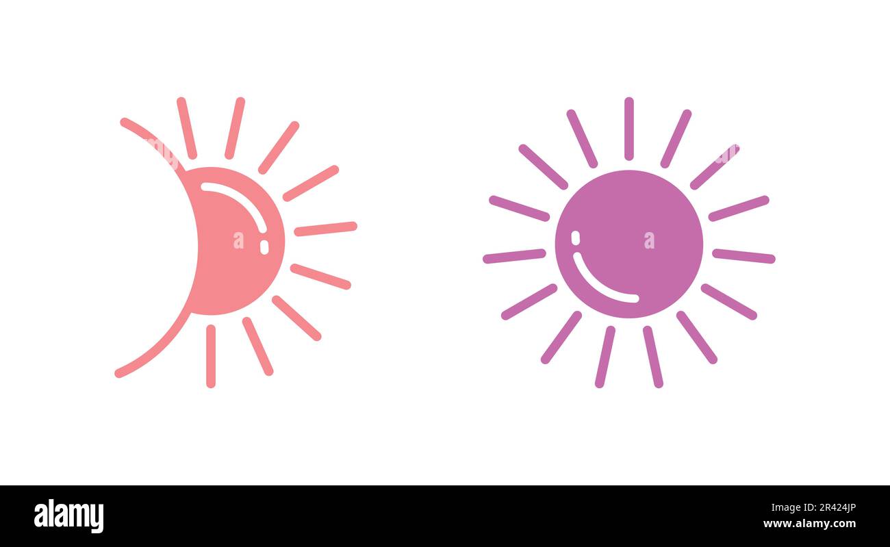 Flat Sun Icon Symbol Vector Illustration Stock Vector Image & Art - Alamy