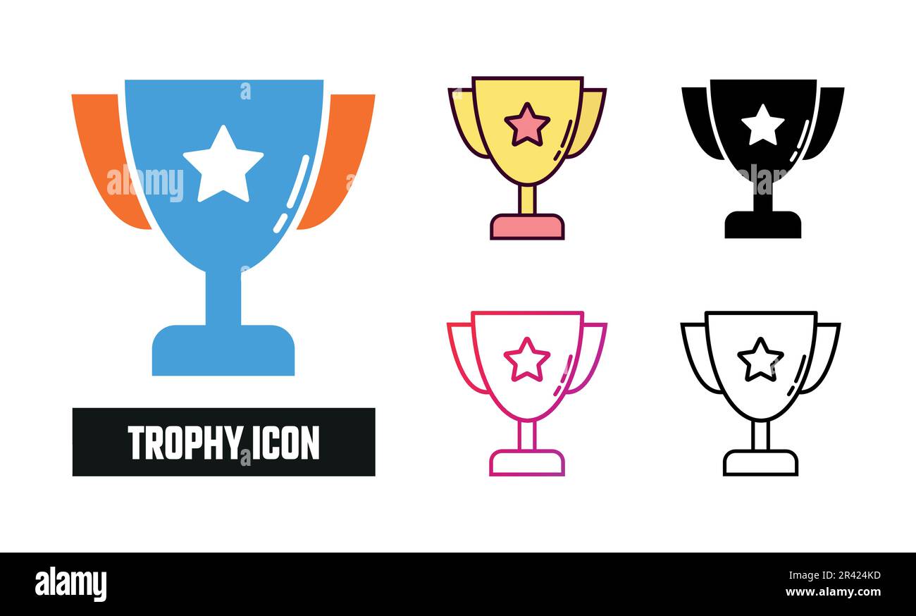 Trophy Icon Set Vector Illustration Stock Vector Image & Art - Alamy
