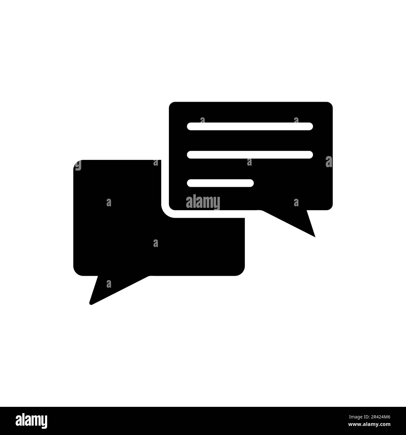 Talk Fill Icon Symbol Vector. Black Glyph Talk Icon Stock Vector Image ...