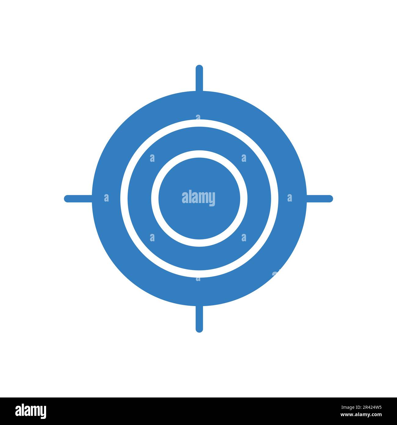 Flat Target Icon Symbol Vector Illustration Stock Vector Image & Art ...