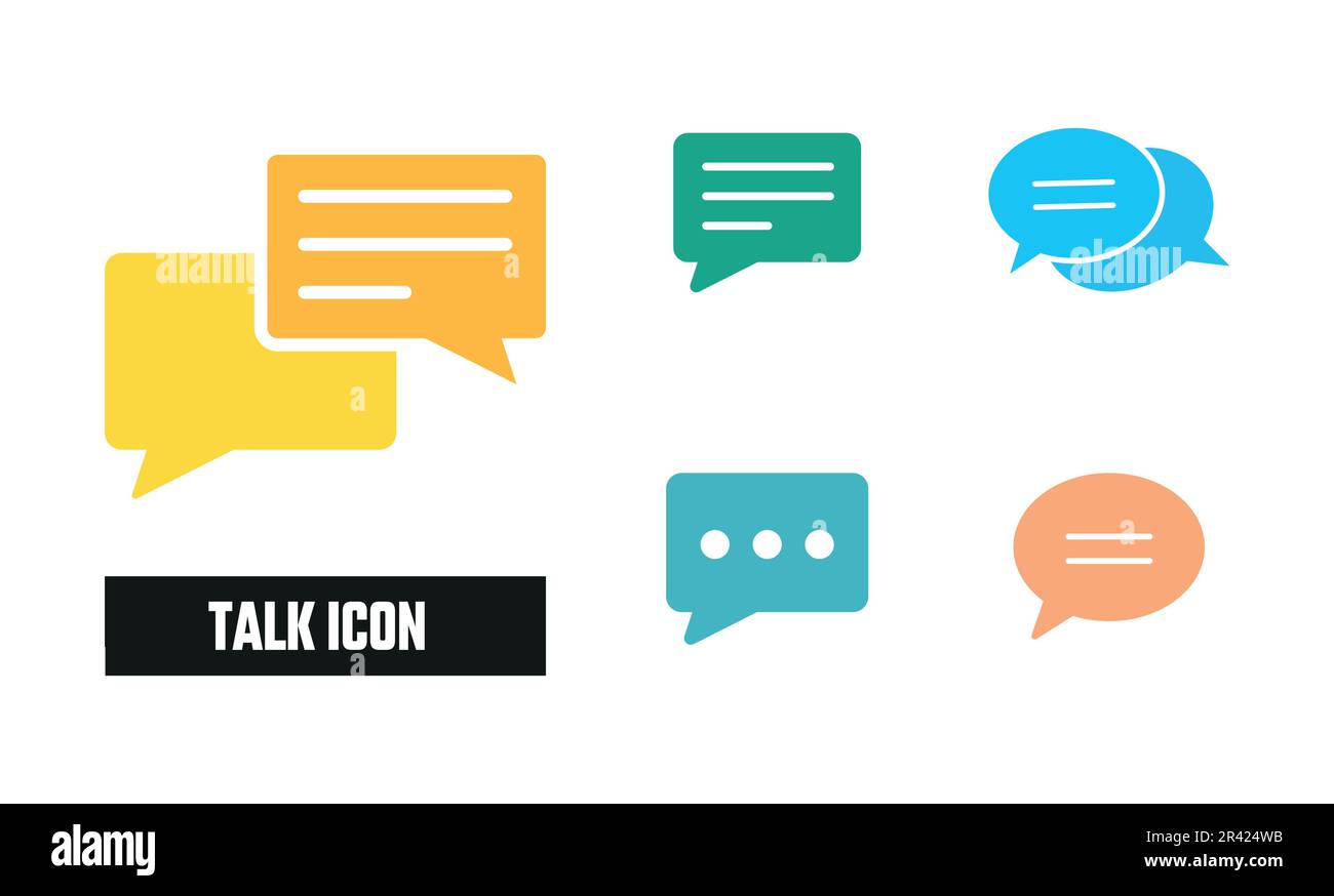 Flat Talk Icon Symbol Vector Illustration Stock Vector Image & Art - Alamy