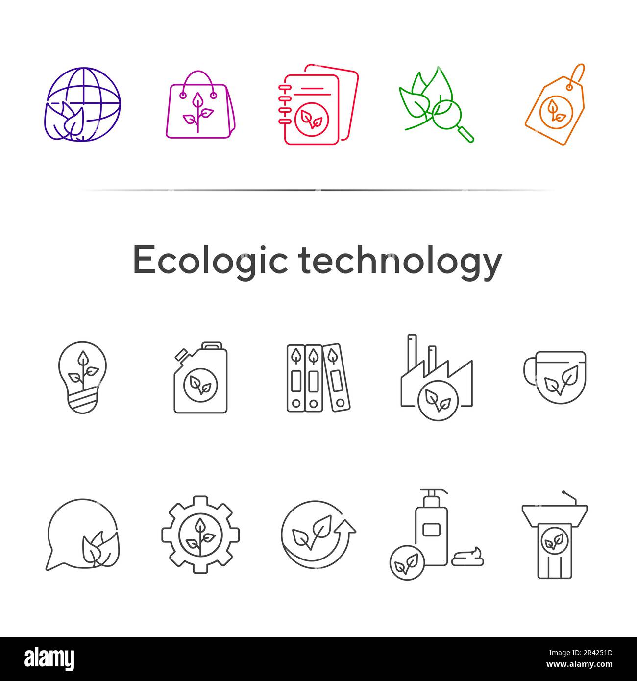 Eco technology icons Stock Vector Image & Art - Alamy