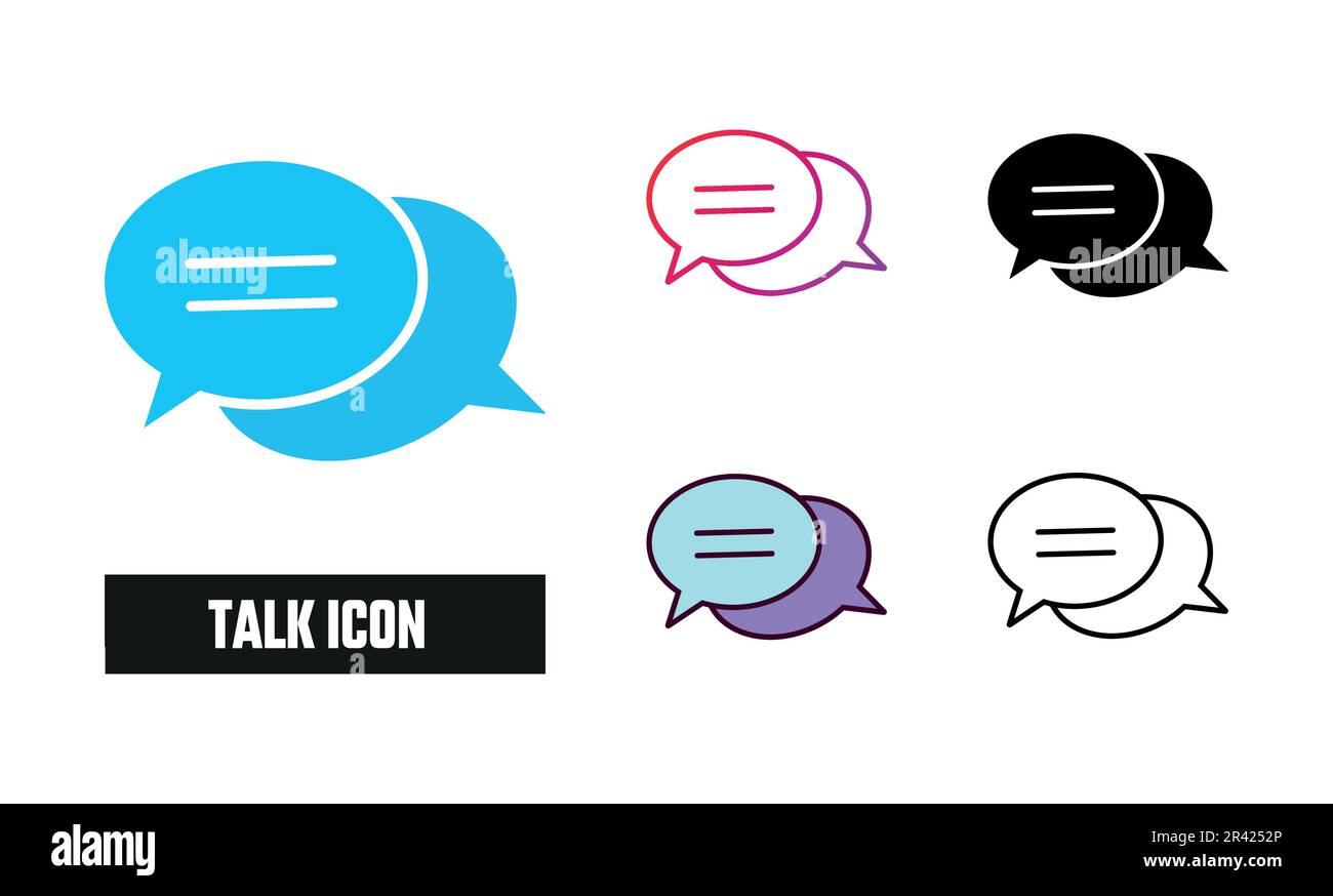 Talk Icon Set Vector Illustration Stock Vector Image & Art - Alamy