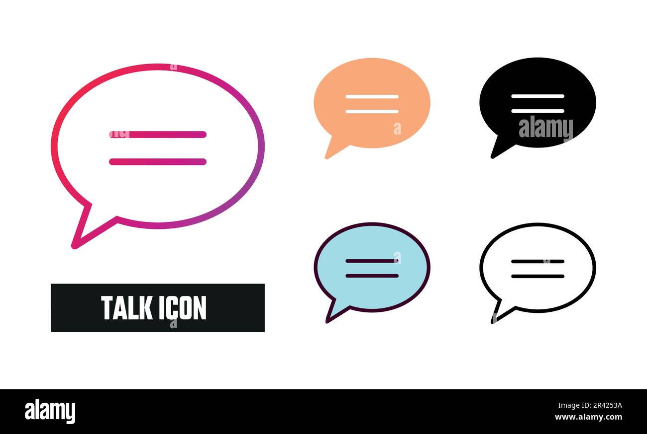 Talk Icon Set Vector Illustration Stock Vector Image & Art - Alamy