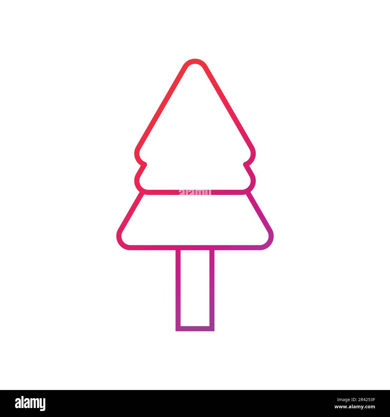 Tree Gradient Icon Vector Illustration Stock Vector Image & Art - Alamy