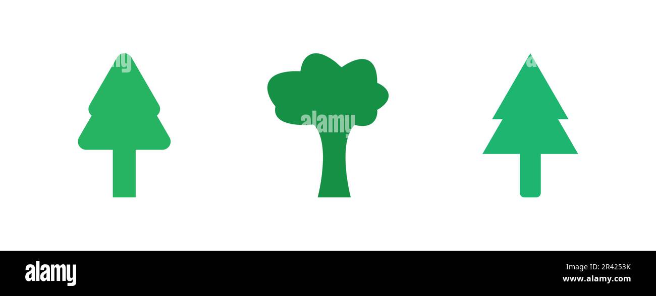 Flat Tree Icon Symbol Vector Illustration Stock Vector Image & Art - Alamy