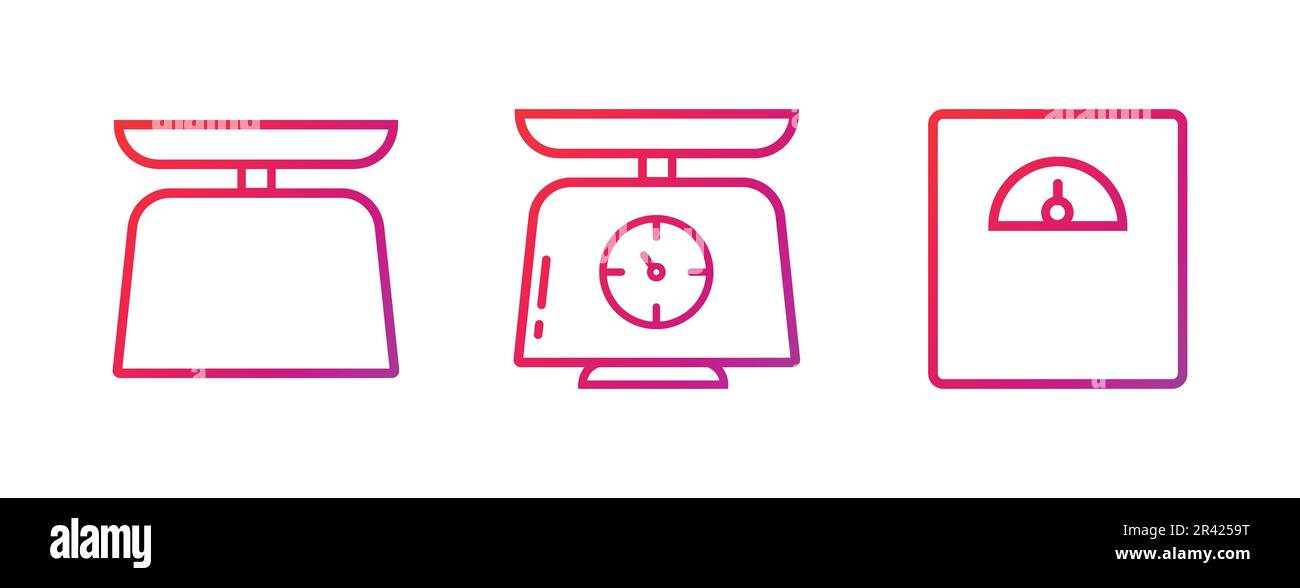 Weighing Scale Gradient Icon Vector Illustration Stock Vector Image & Art - Alamy