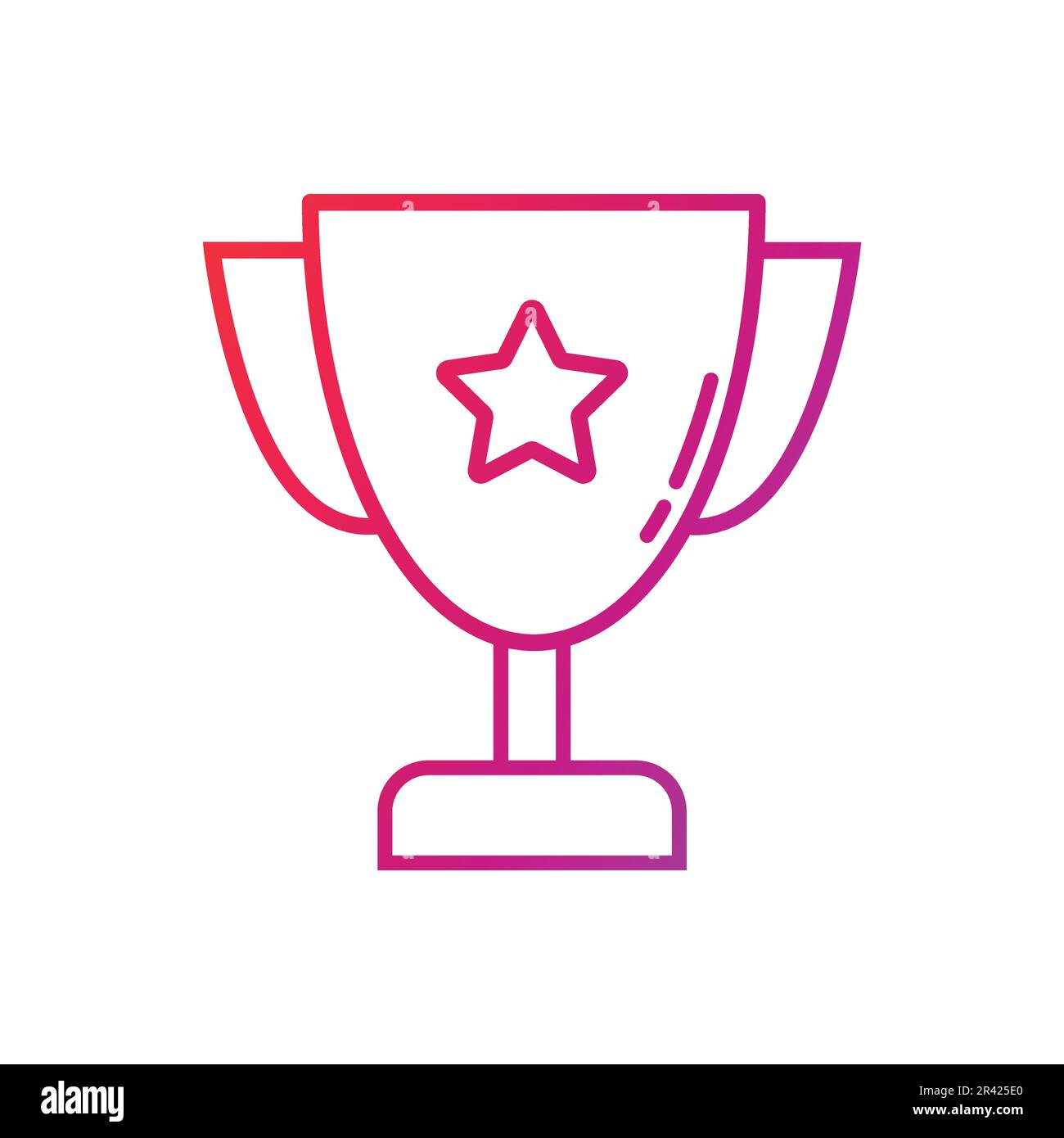 Trophy Gradient Icon Vector Illustration Stock Vector Image & Art - Alamy