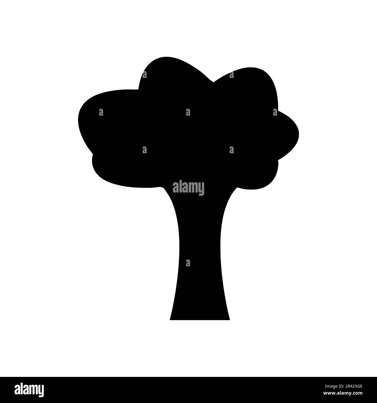 Tree Fill Icon Symbol Vector. Black Glyph Tree Icon Stock Vector Image ...