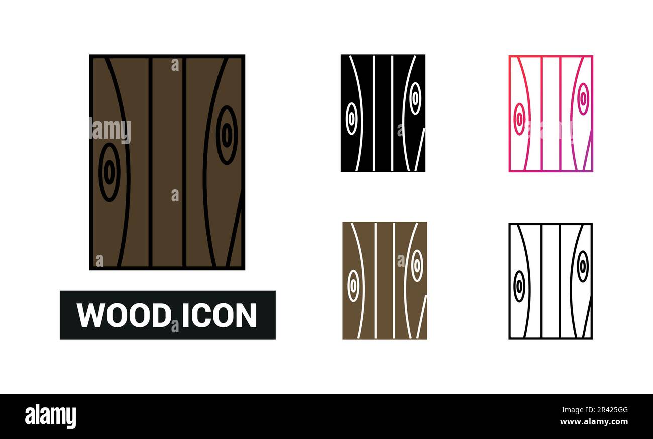 Wood icon Stock Vector Images - Alamy