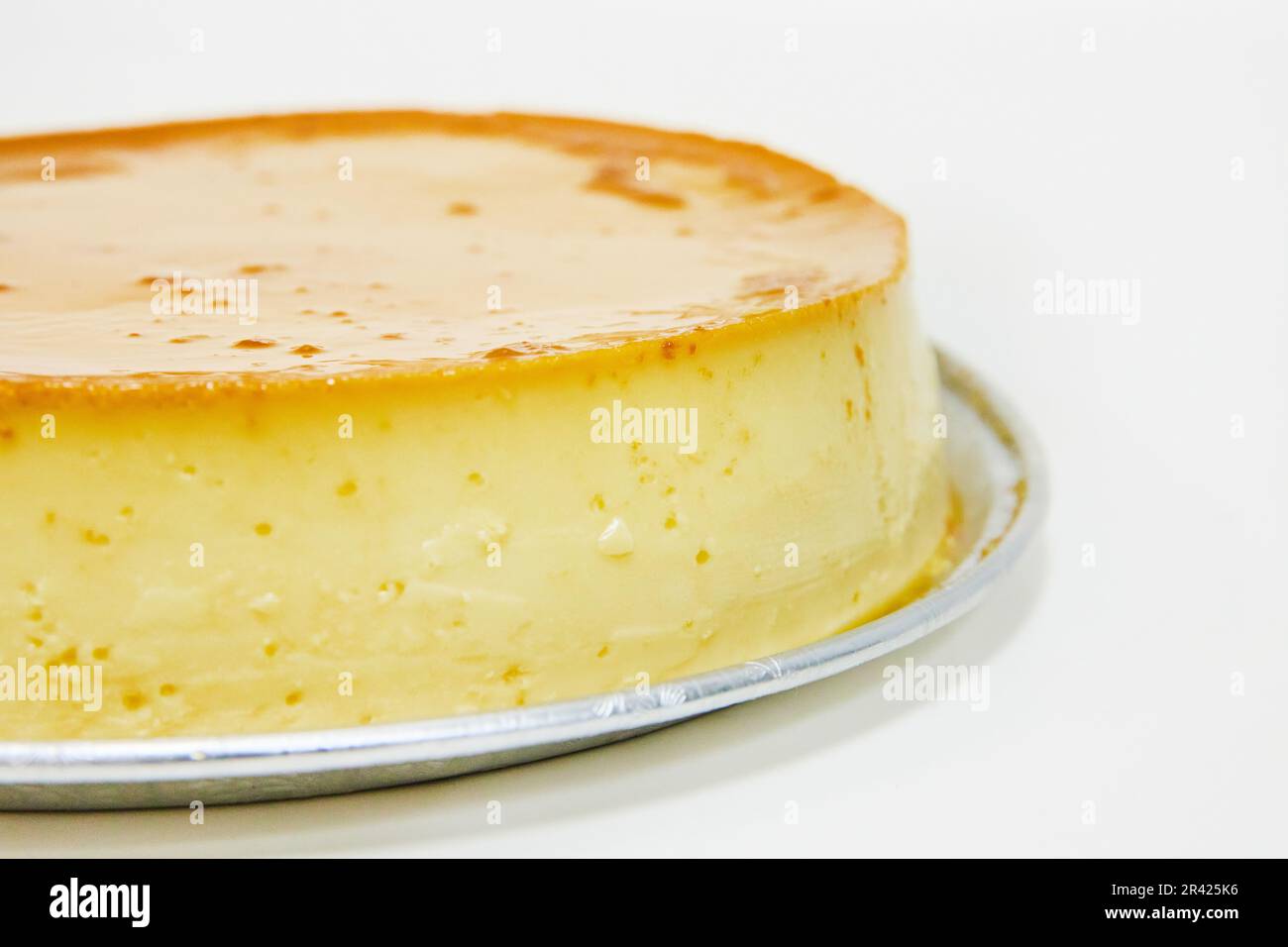 Filipino Leche Flan Cake on White Background Stock Photo - Alamy