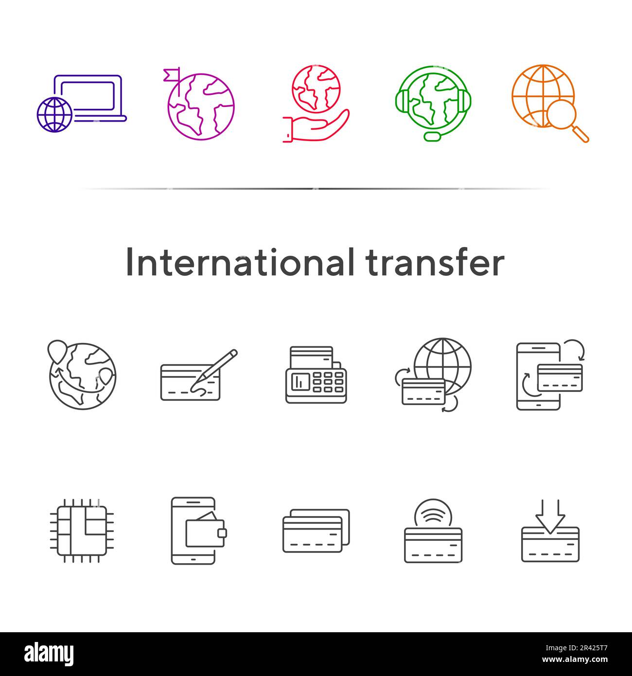 Online shopping system international Stock Vector Images - Alamy