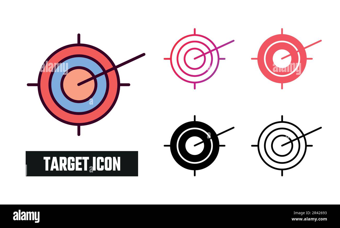Target Icon Set Vector Illustration Stock Vector Image & Art - Alamy