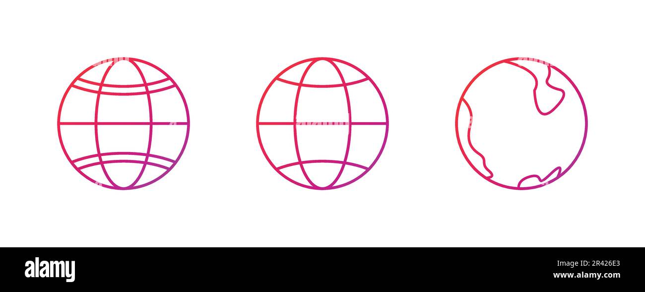 World Gradient Icon Vector Illustration Stock Vector Image & Art - Alamy