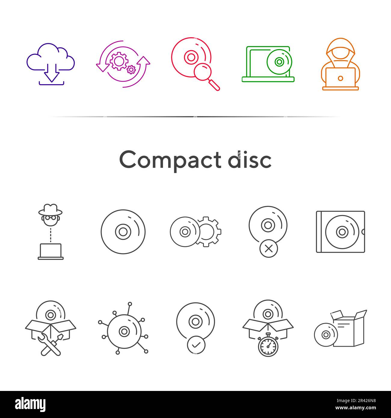Compact disc icons Stock Vector Image & Art - Alamy