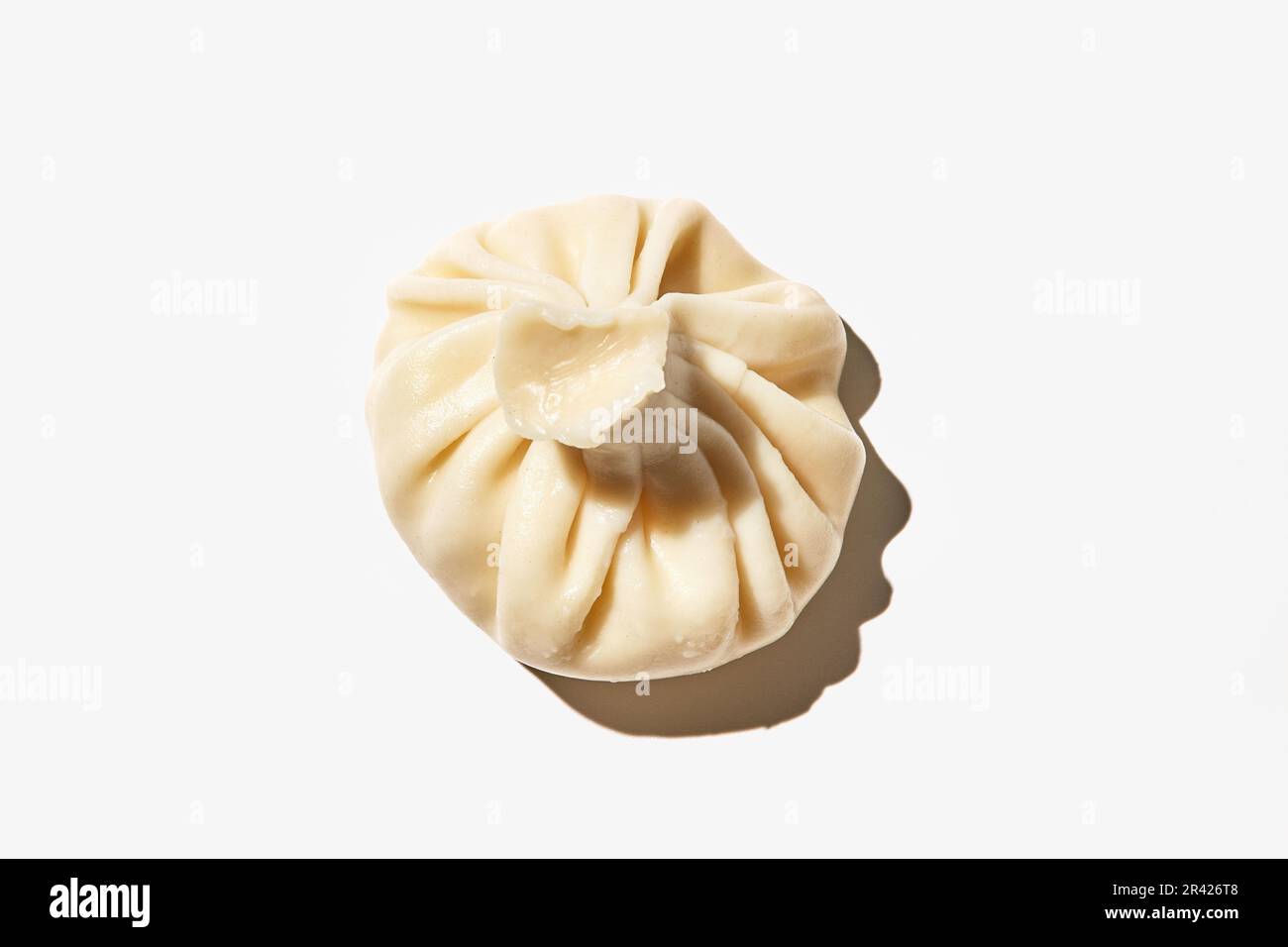 Cooked khinkali traditional georgian dish isolated on white background ...