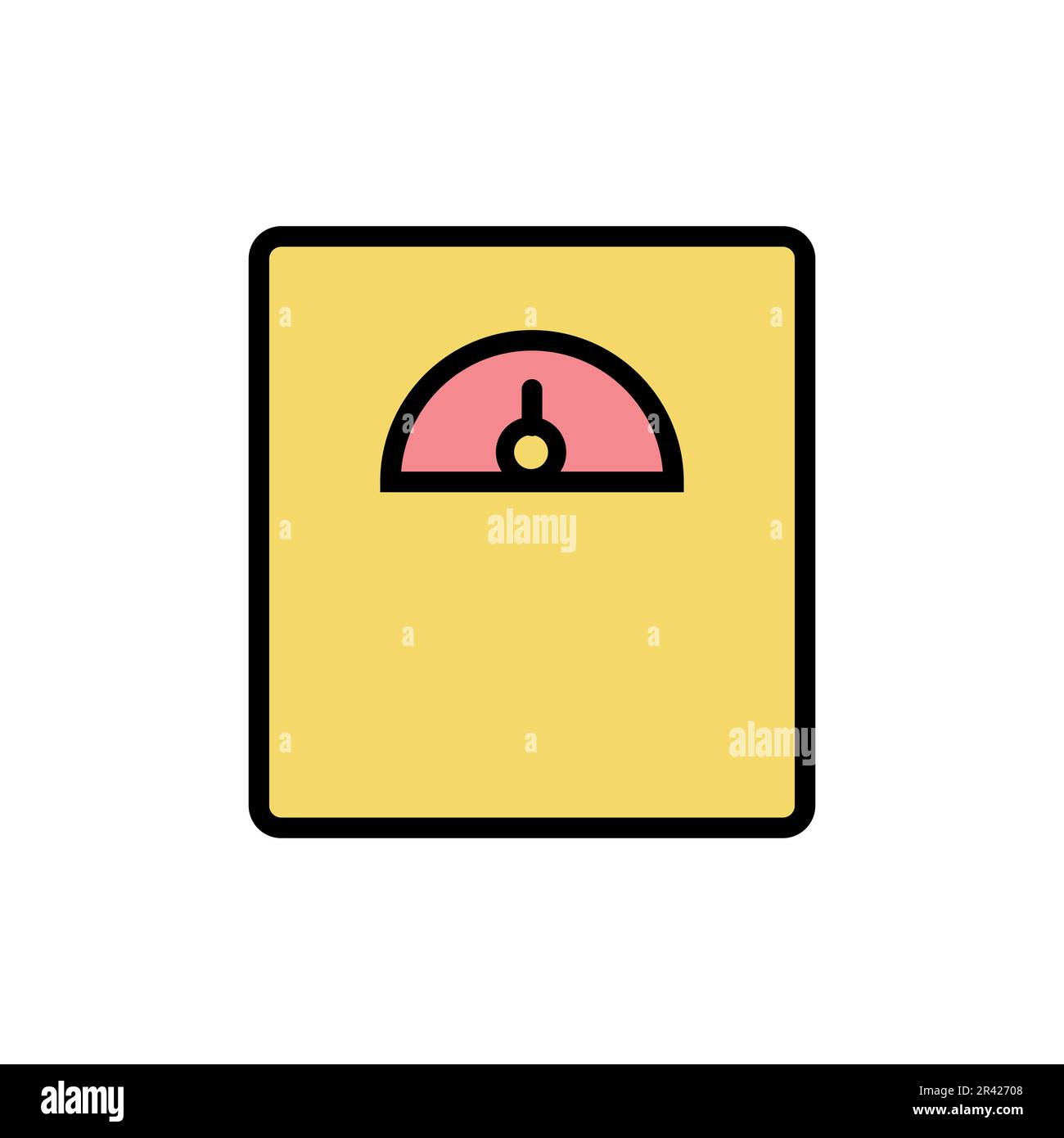 Weighing Scale Icon Vector Illustration. Weighing Scale Lineal Color ...