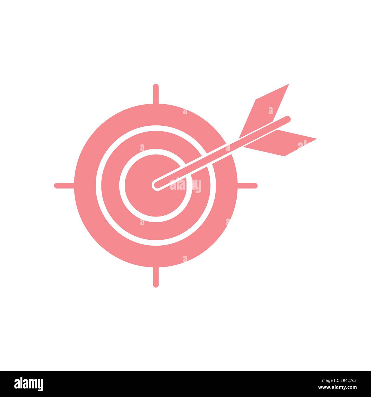 Flat Target Icon Symbol Vector Illustration Stock Vector Image & Art ...
