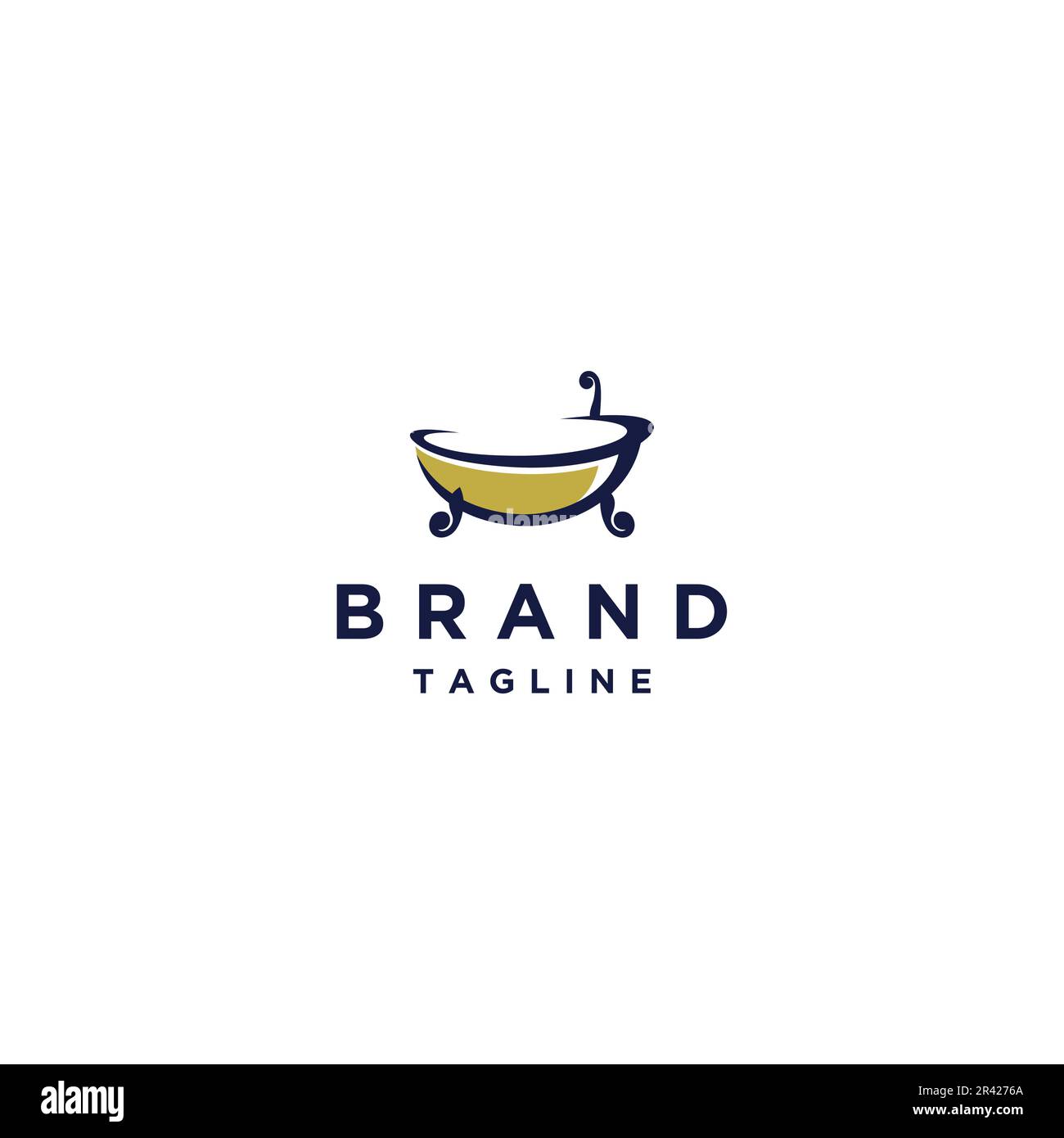 Abstract Simple Bathtub Logo Design. Classic bathtub logo design in ...