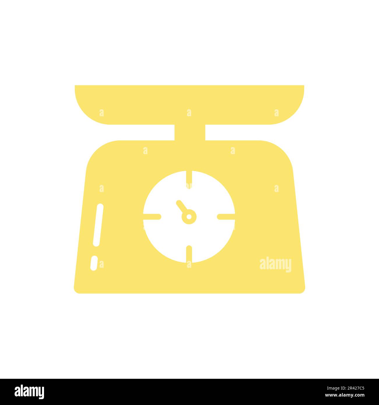 Flat Weighing Scale Icon Symbol Vector Illustration Stock Vector Image