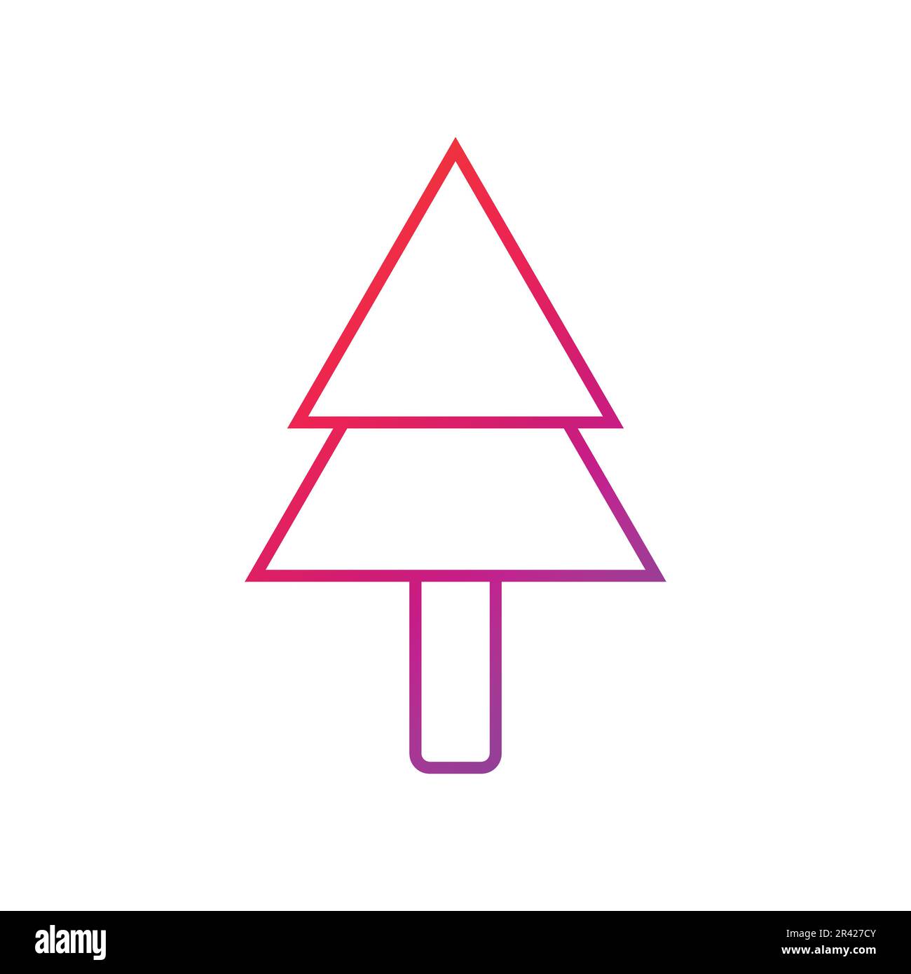 Tree Gradient Icon Vector Illustration Stock Vector Image And Art Alamy