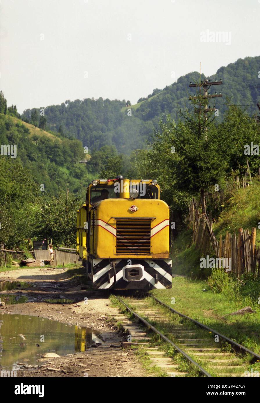 Valea Vaserului, Maramures, Romania, 2001. The narrow-gauge railway of ...