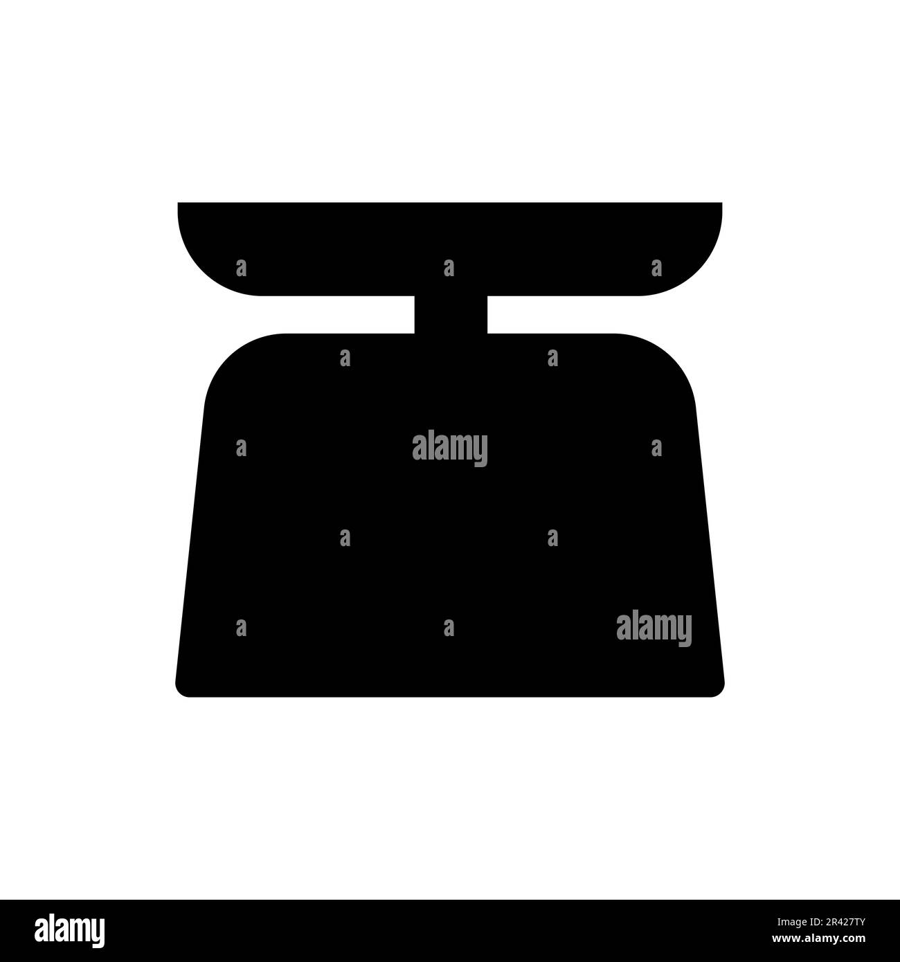 Weighing Scale Fill Icon Symbol Vector. Black Glyph Weighing Scale Icon ...