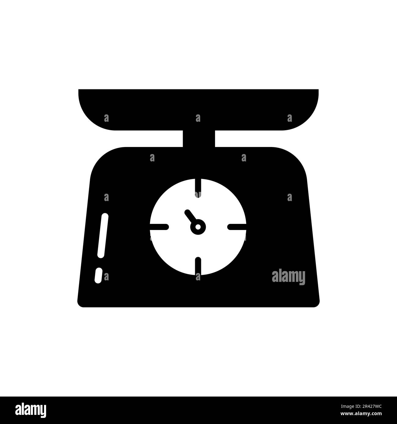 Weighing Scale Fill Icon Symbol Vector. Black Glyph Weighing Scale Icon ...