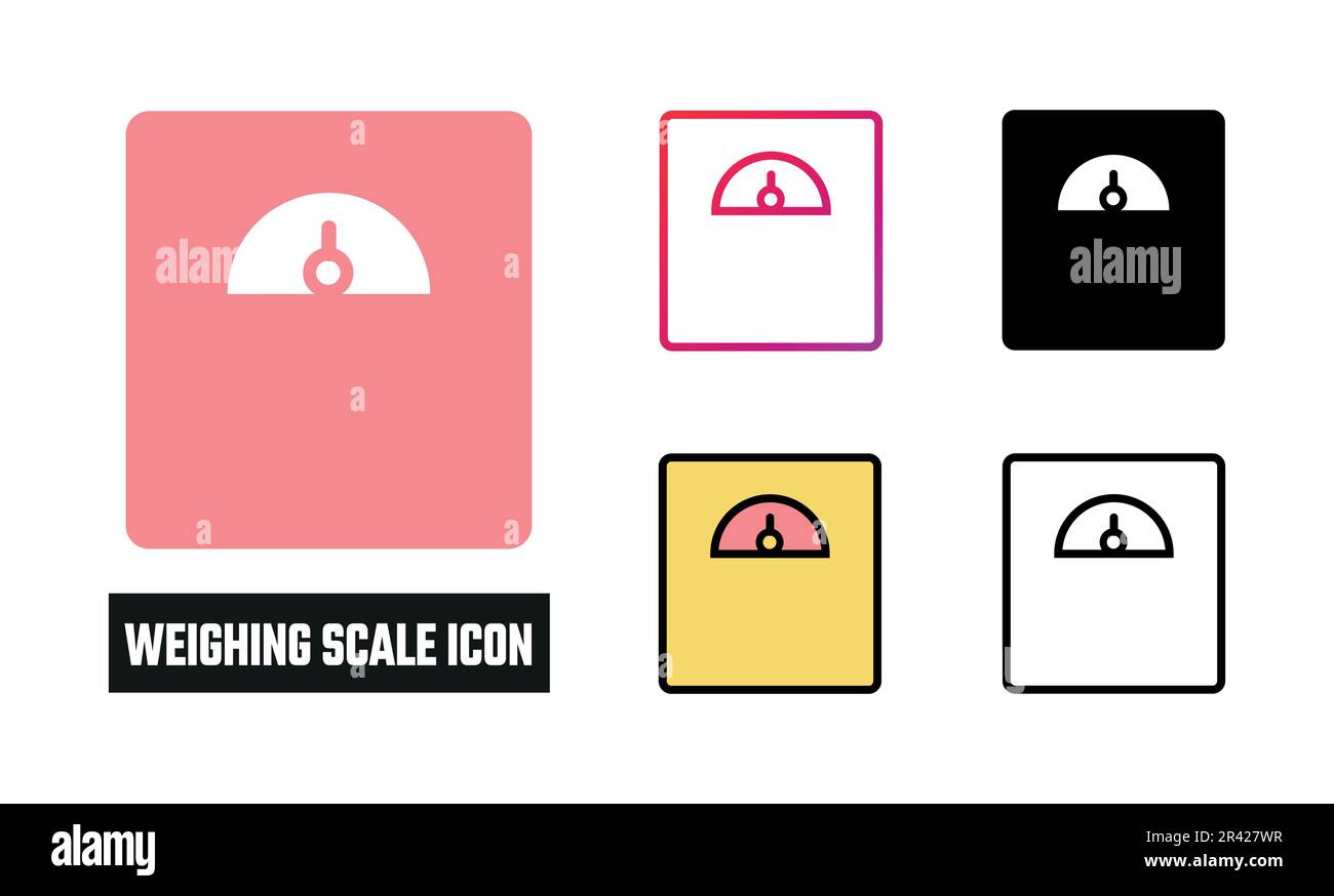 Weighing Scale Icon Set Vector Illustration Stock Vector Image & Art ...