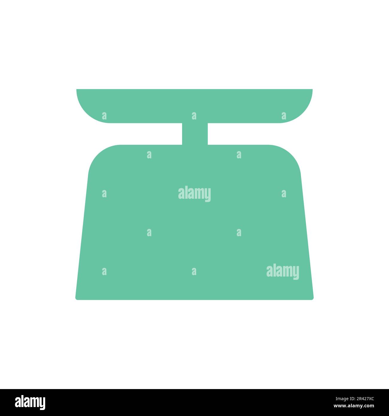 Flat Weighing Scale Icon Symbol Vector Illustration Stock Vector Image ...